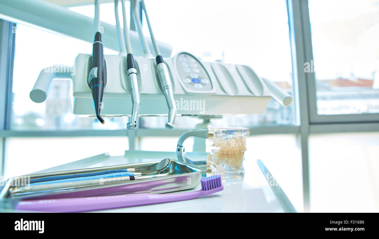 Closeup of a modern dentist tools Stock Photo - Alamy