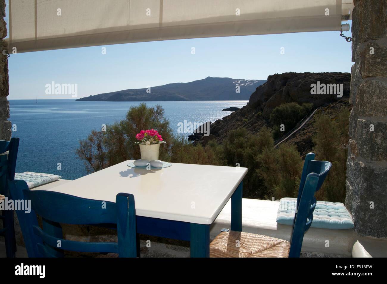 Beach Mykonos Island Greece clear blue sea water Stock Photo - Alamy