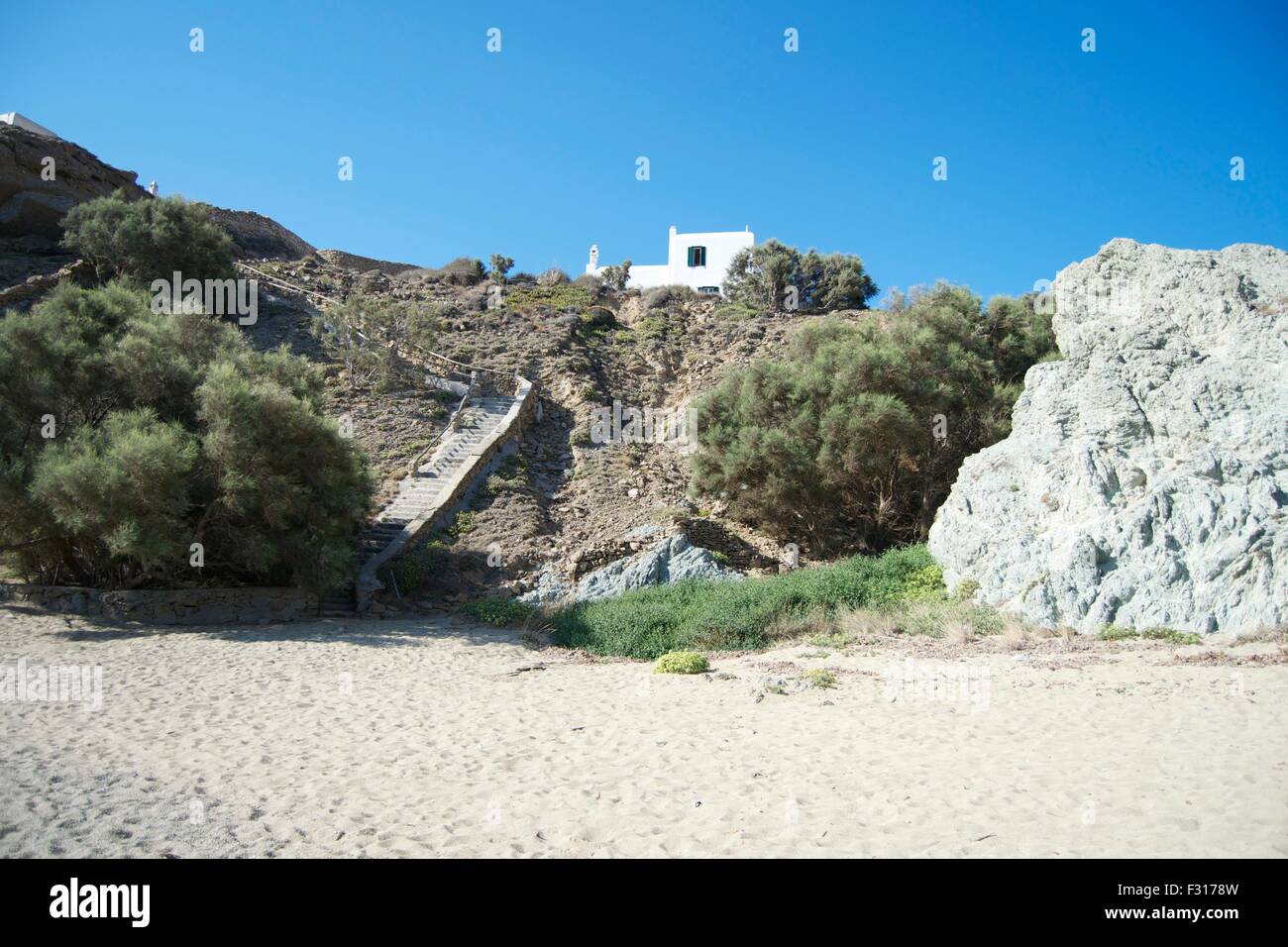 Traditional Greek building blue white architecture Stock Photo - Alamy