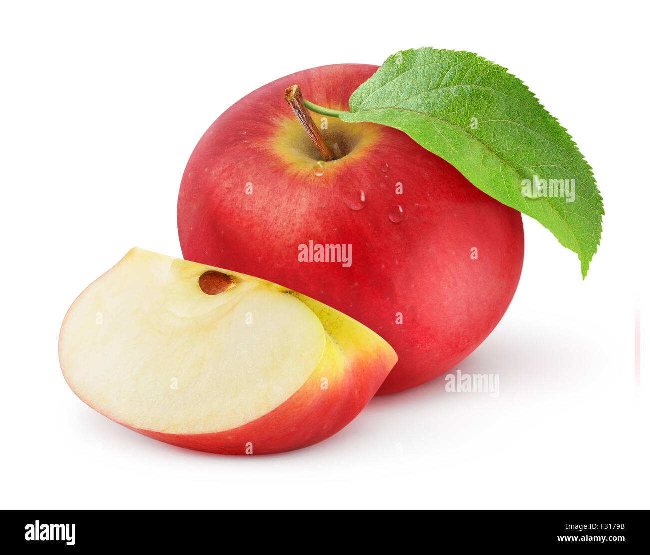 Red apple slice isolated hi-res stock photography and images - Alamy
