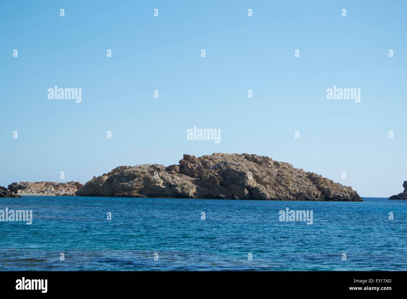 Beach Mykonos Island Greece clear blue sea water Stock Photo - Alamy