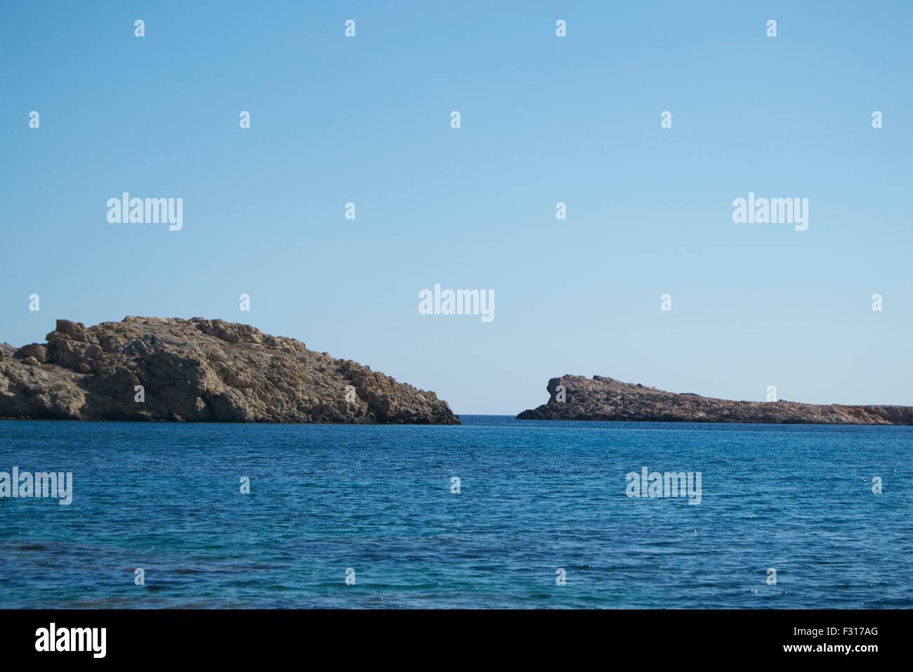 Beach Mykonos Island Greece clear blue sea water Stock Photo - Alamy