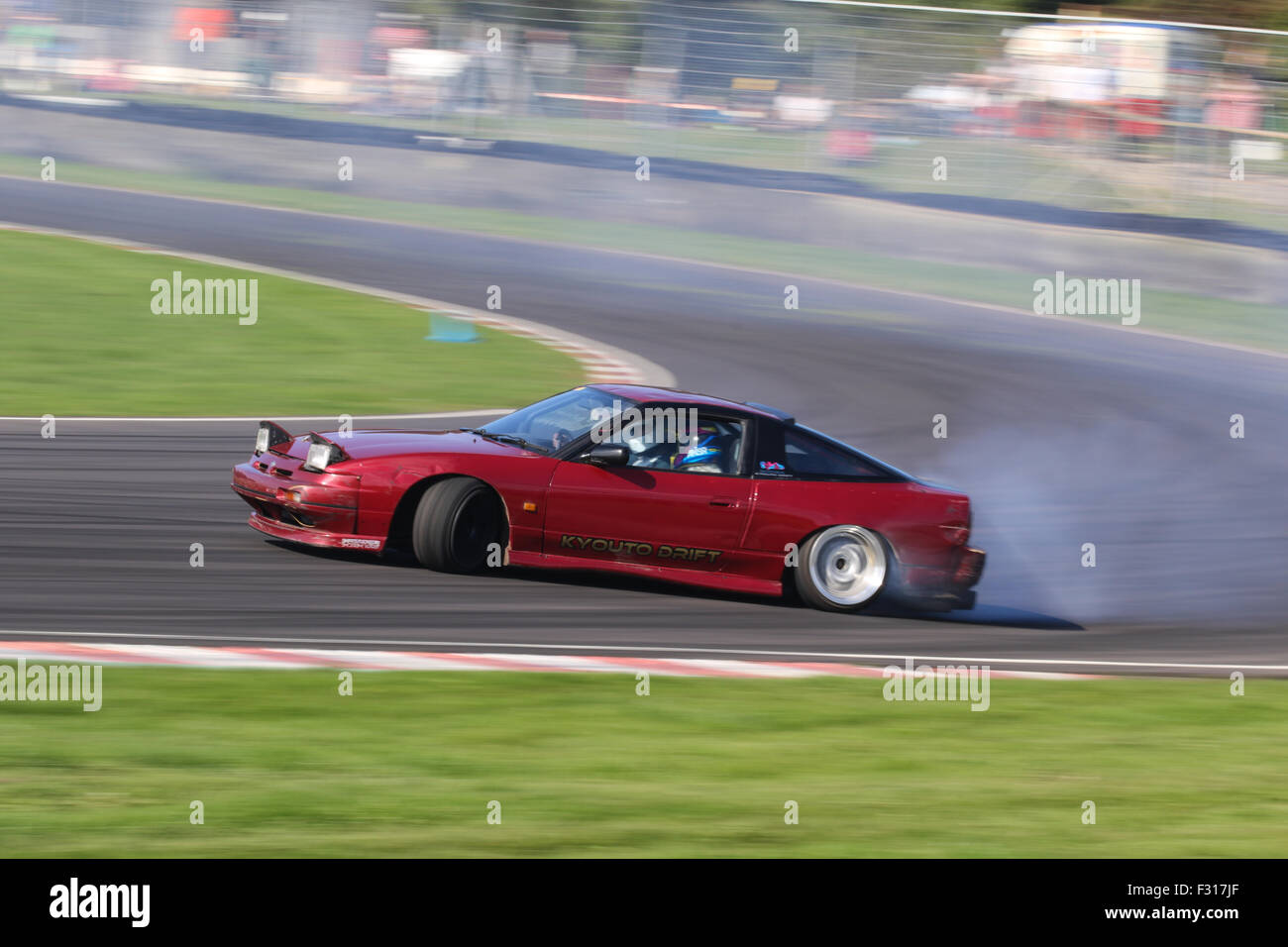 A drift car on track at Castle Combe Circuit Stock Photo - Alamy