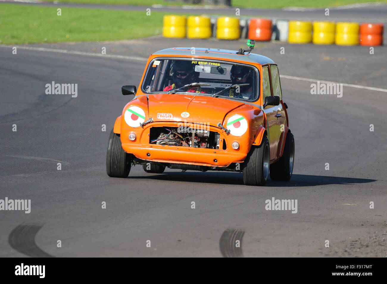 A Mini on track at Castle Combe Circuit's Mini Action Day Stock Photo ...