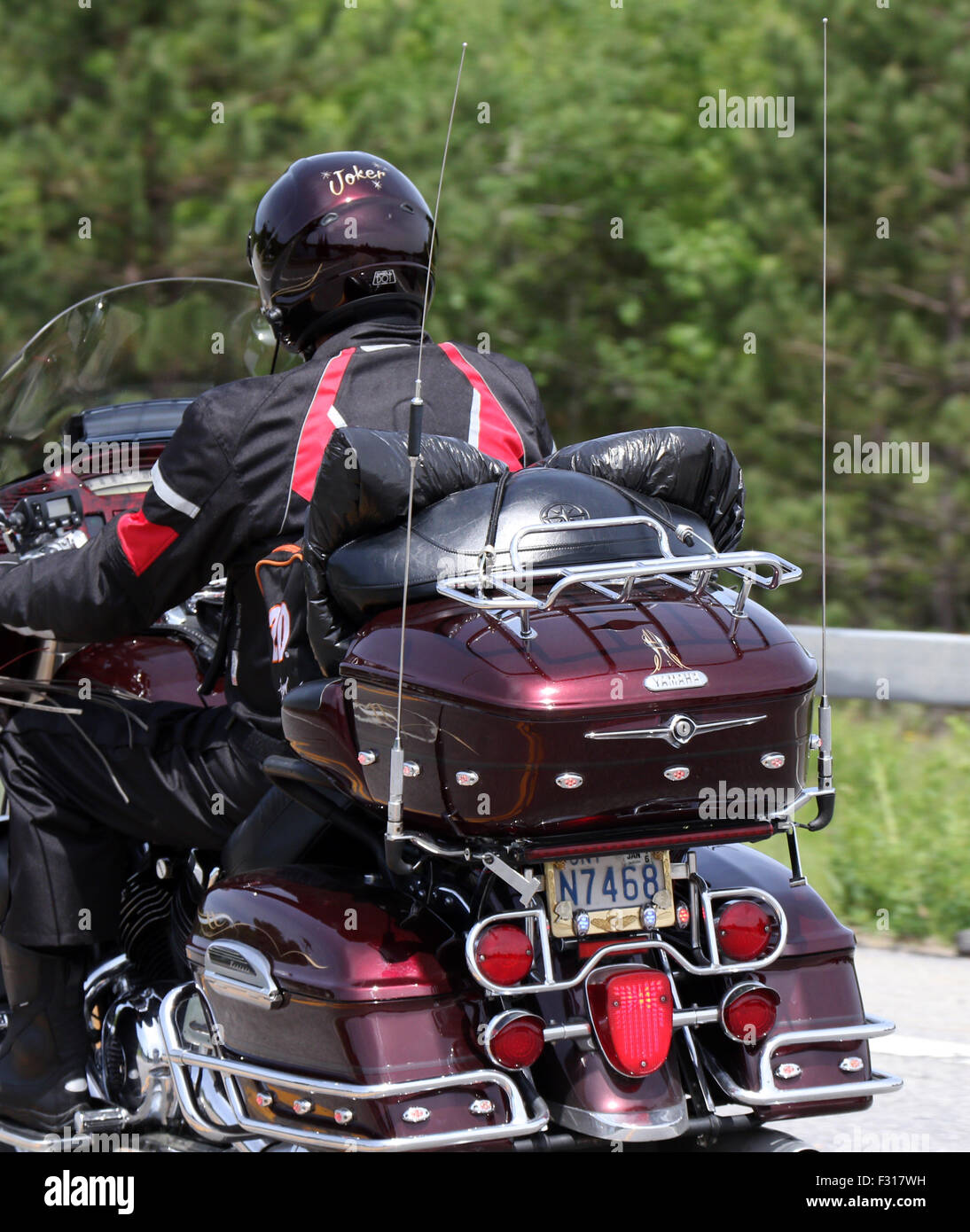 Rear view Yamaha Venture touring motorcycle motorbike Stock Photo - Alamy