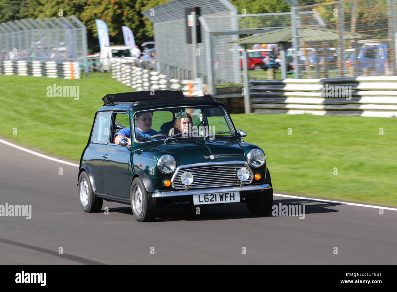 A Mini on track at Castle Combe Circuit Stock Photo - Alamy
