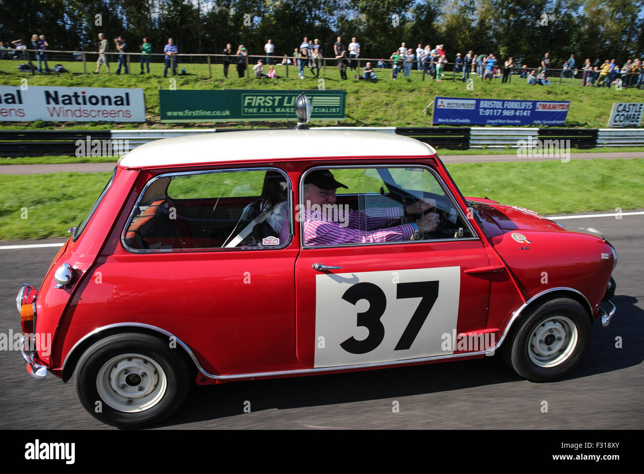 A Mini on track at Castle Combe Circuit's Mini Action Day Stock Photo ...