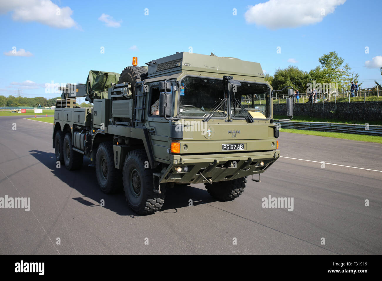 A British Army Wrecker on track at Castle Combe Circuit Stock Photo - Alamy