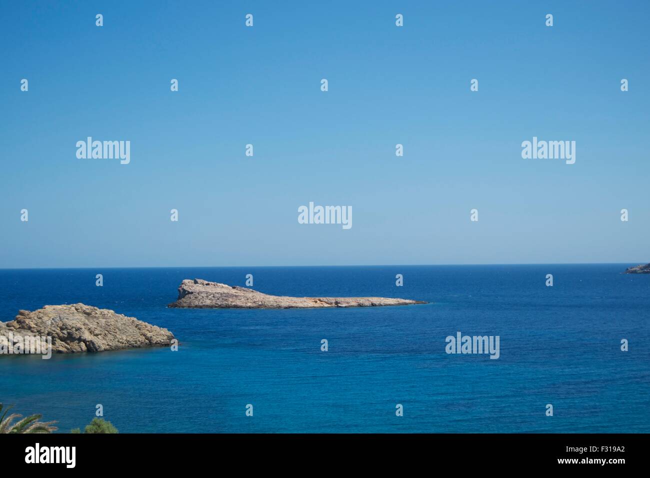 Beach Mykonos Island Greece clear blue sea water Stock Photo - Alamy
