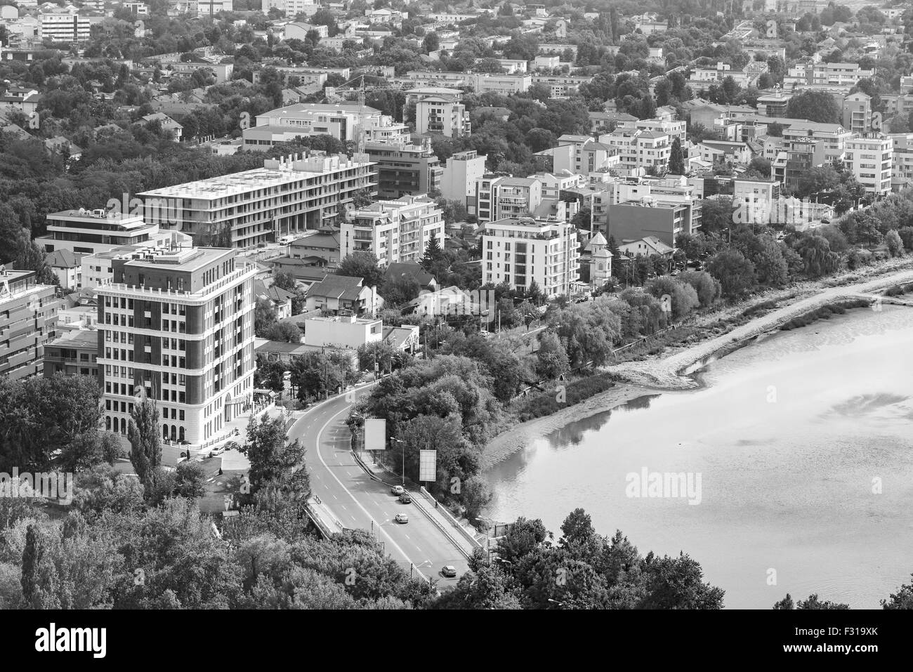 City square aerial Black and White Stock Photos & Images - Alamy