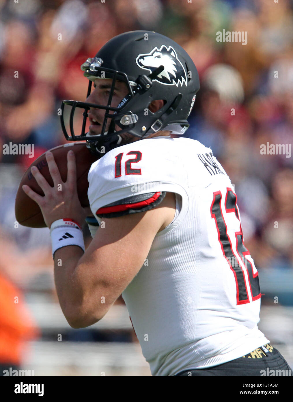 September 26, 2015; Chestnut Hill, MA, USA; Northern Illinois Huskies ...