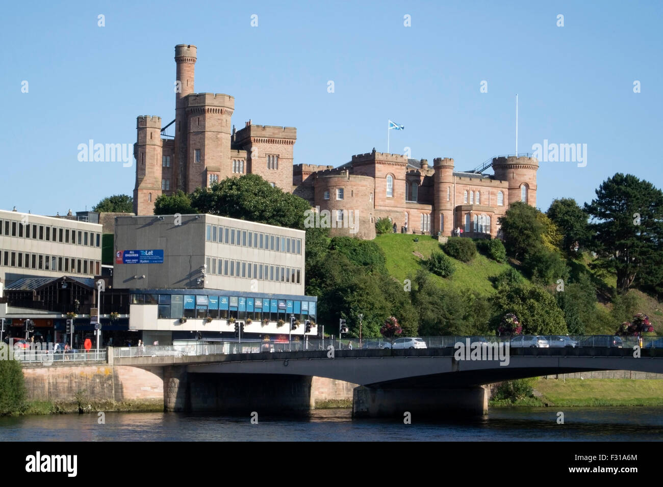 Inverness Castle Ness Bridge & River Ness Scotland Stock Photo - Alamy
