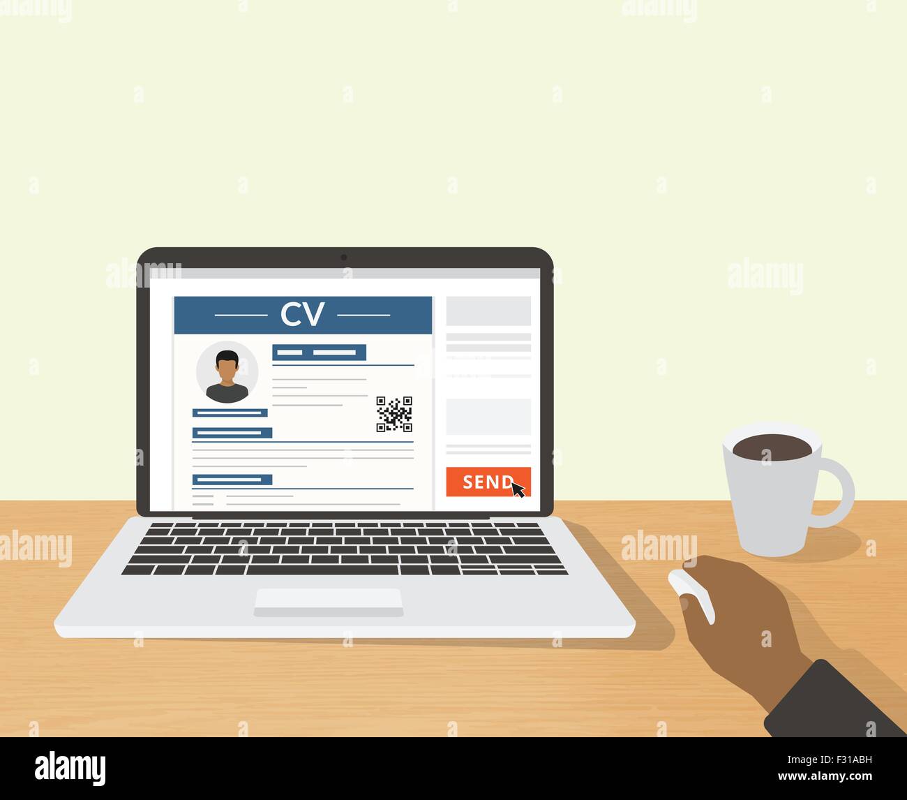 Sending CV via e-mail Stock Vector Image & Art - Alamy