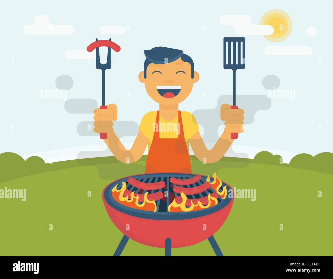 Retro bbq chef hi-res stock photography and images - Alamy