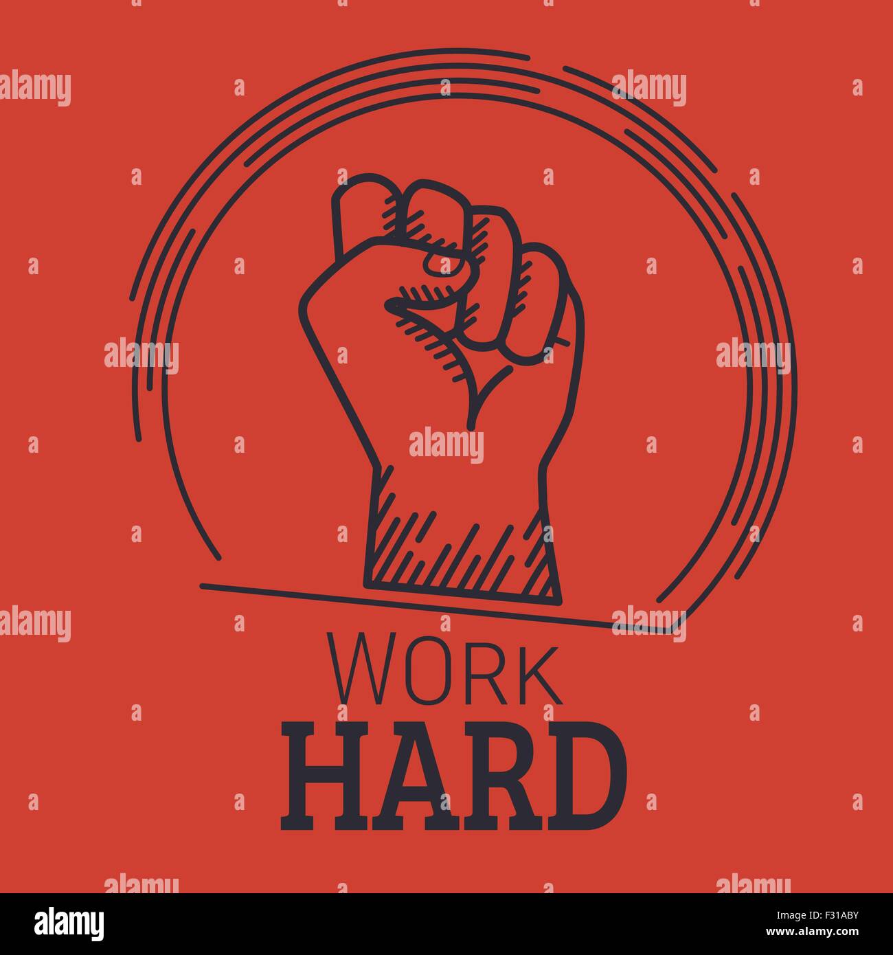 Hard work vector flat Stock Vector Images - Alamy