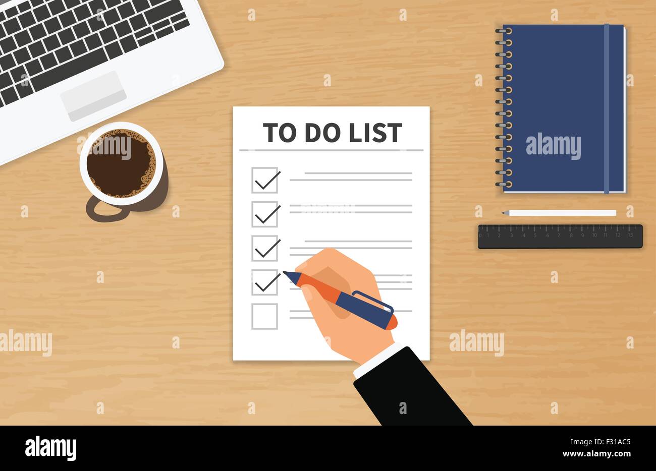 To do list Stock Vector Image & Art - Alamy