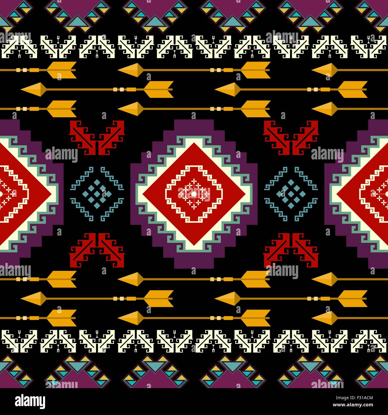 Ethnic seamless pattern in native style.Vector EPS 8 background Stock ...
