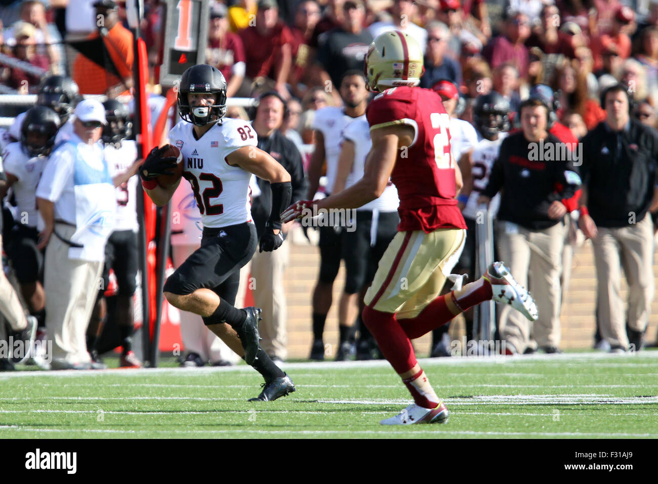 September 26, 2015; Chestnut Hill, MA, USA; Boston College Eagles ...