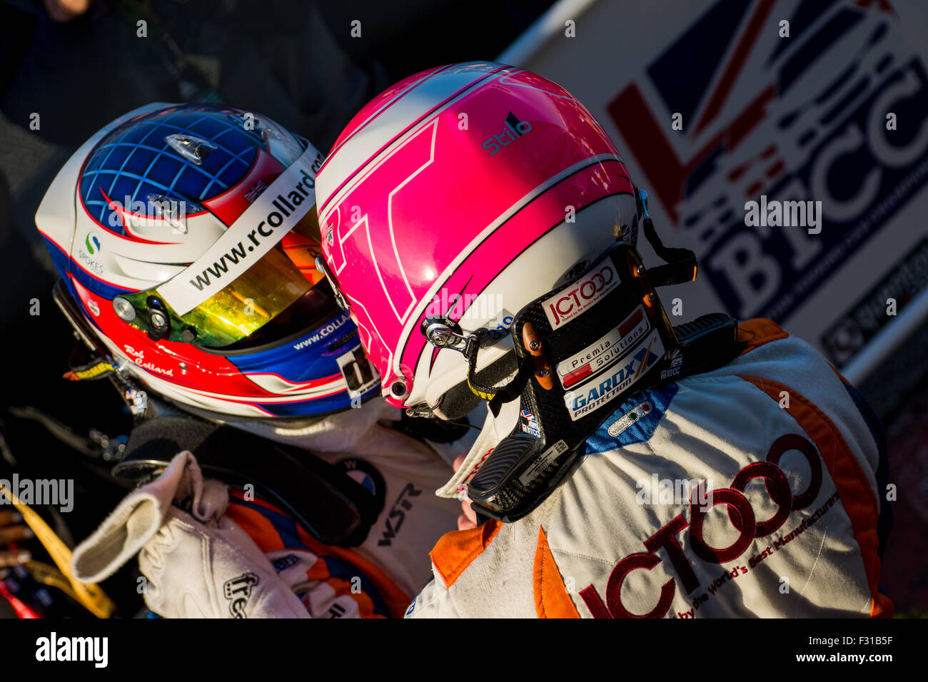 Silverstone, UK. 27th September, 2015. Rob Collard (L) and Sam Tordoff ...
