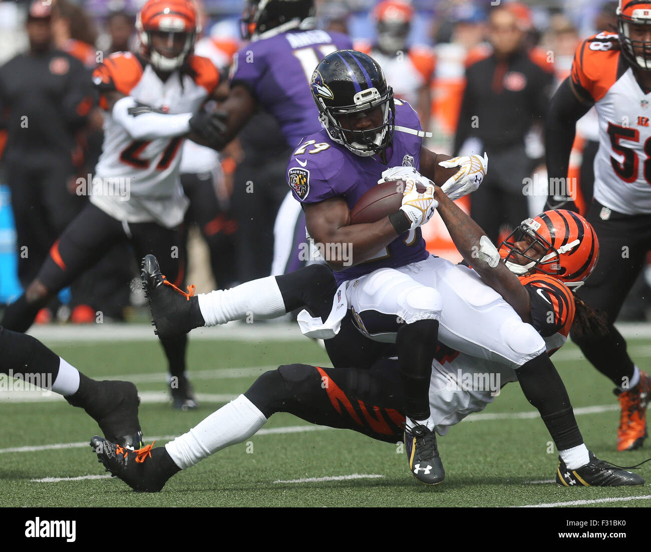 Baltimore, Maryland, USA. 27th Sep, 2015. Baltimore Ravens RB Justin ...