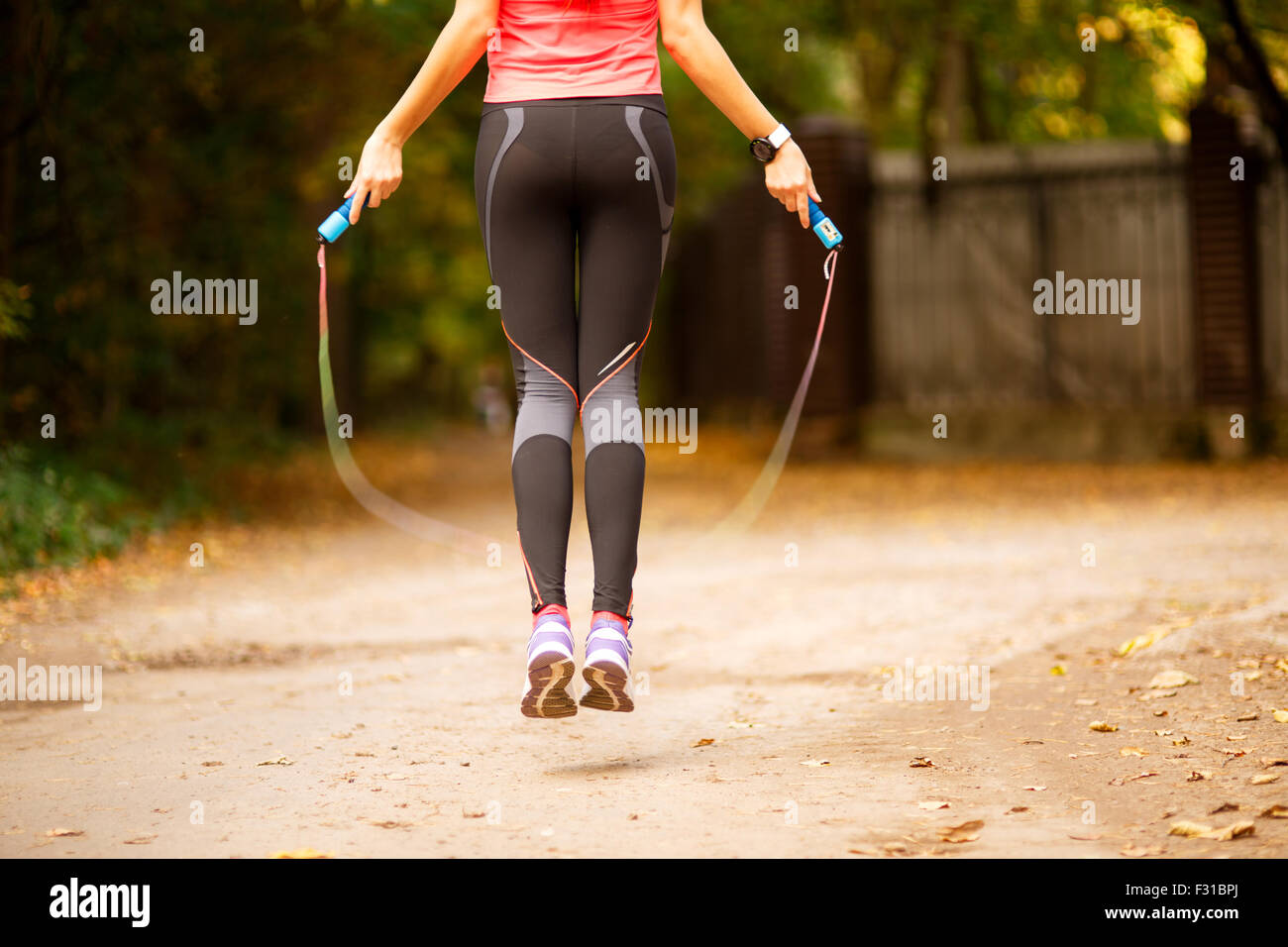 Feet close up jumping rope hi-res stock photography and images - Alamy