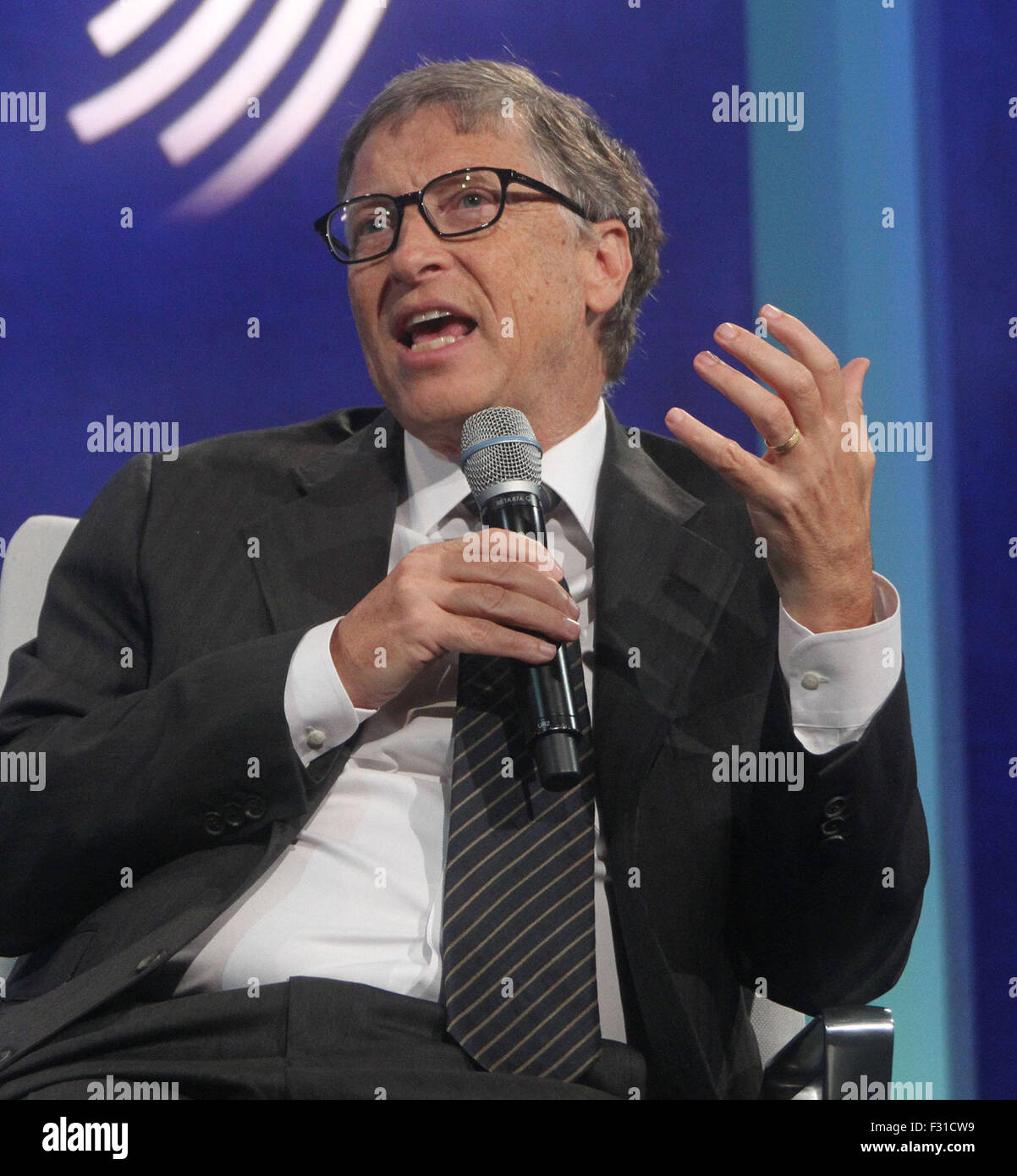 New York, USA. 27th Sep, 2015. BILL GATES attends the 2015 Clinton ...