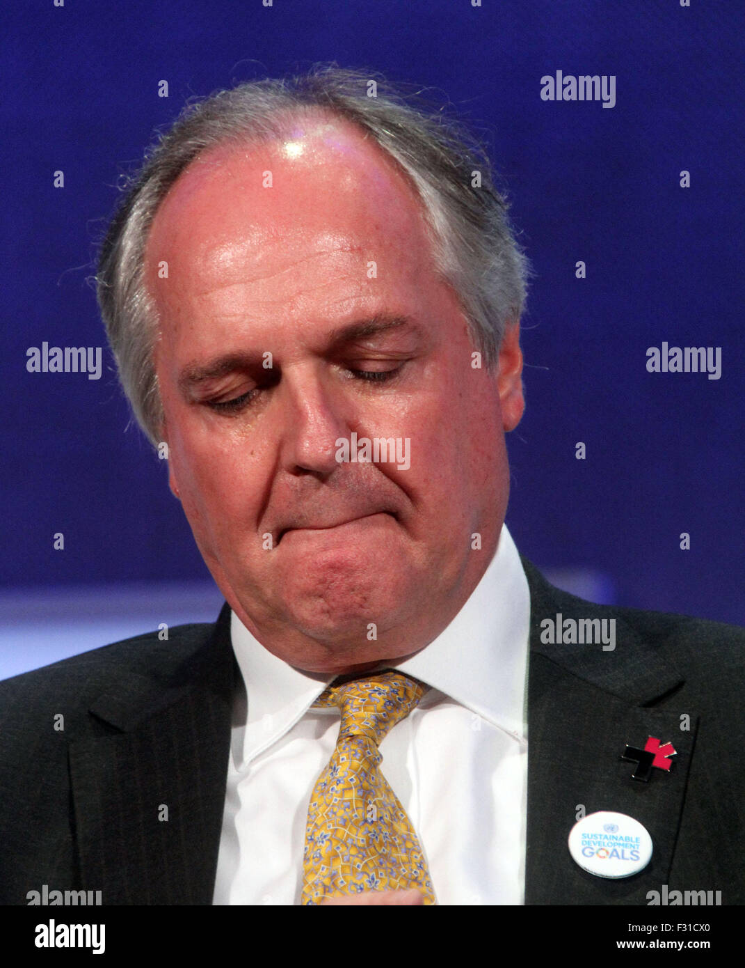 New York, USA. 27th Sep, 2015. CEO of Unilever PAUL POLMAN attends the ...