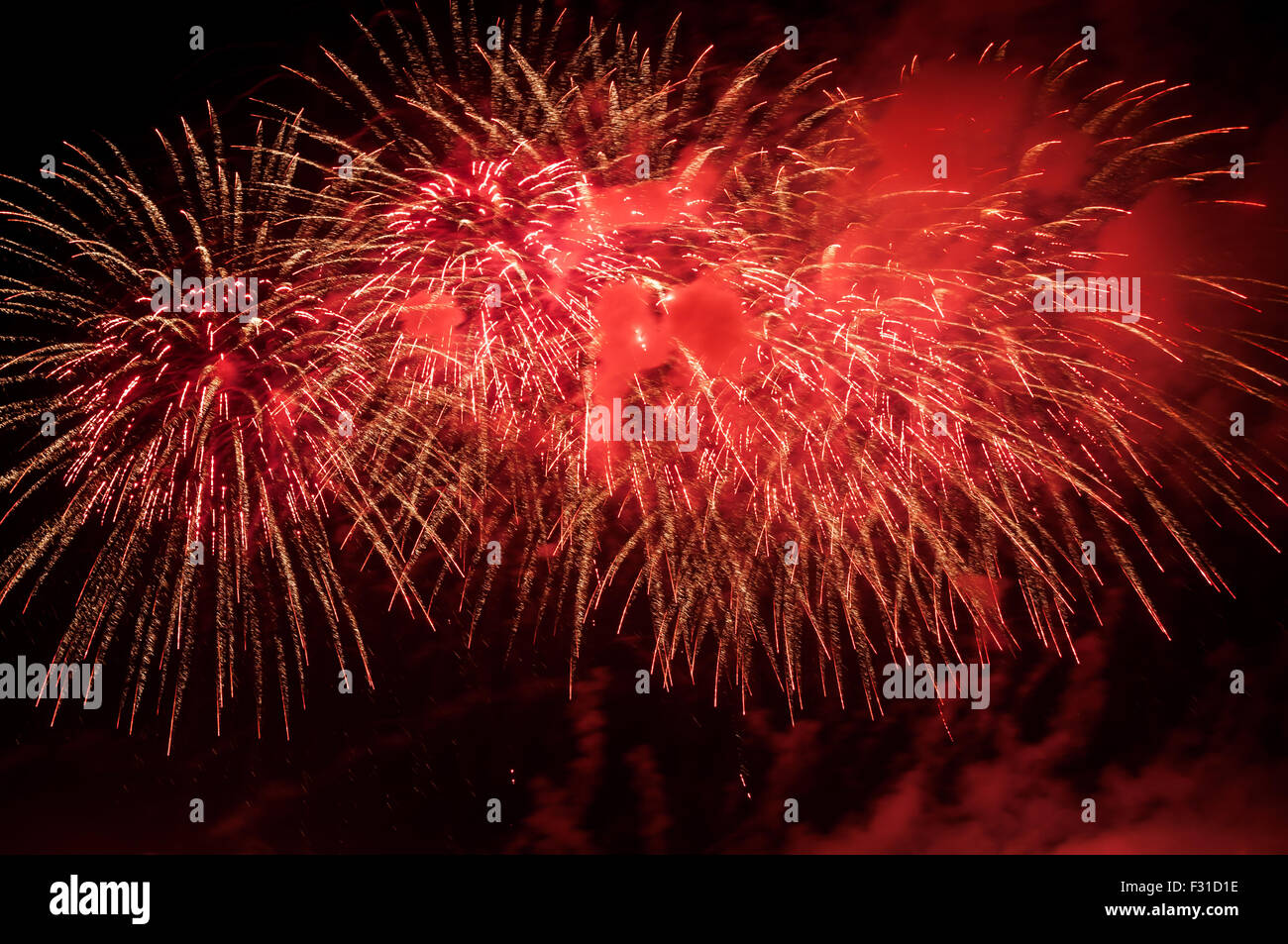 Beautiful firework on night sky hi-res stock photography and images - Alamy