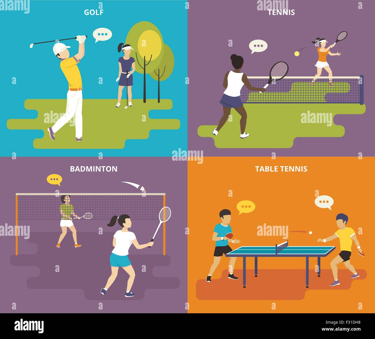Young club table tennis Stock Vector Images - Alamy