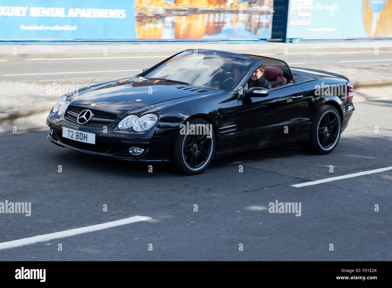 2006 Mercedes Sl350 Auto ; A blurred moving Mercedes CLK convertibile ...