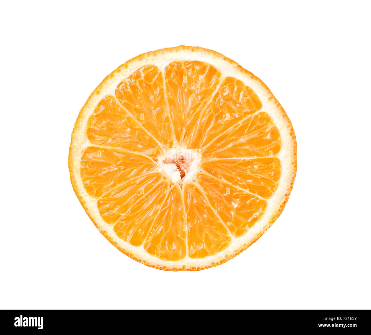 half orange isolated on white Stock Photo - Alamy