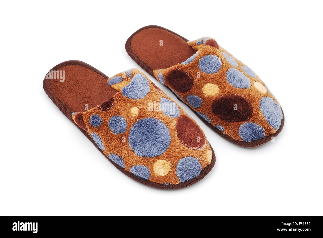 house slippers on white background Stock Photo - Alamy