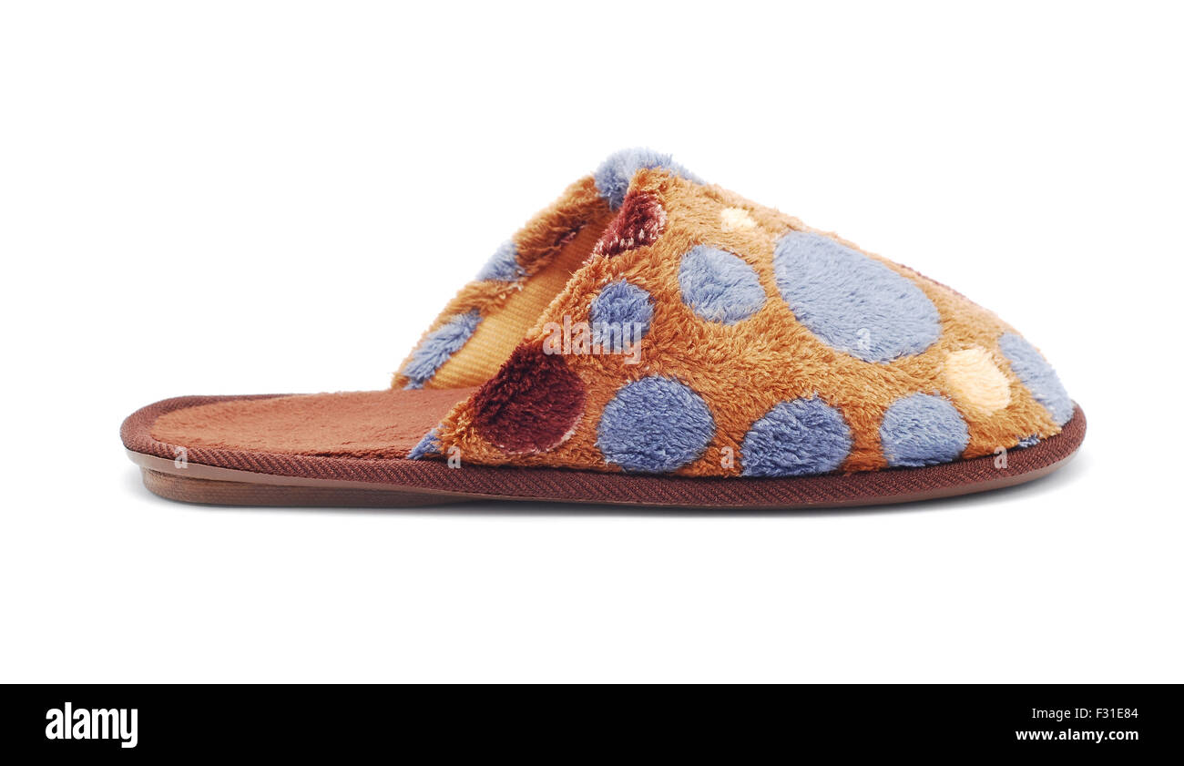 house slipper on white background Stock Photo - Alamy