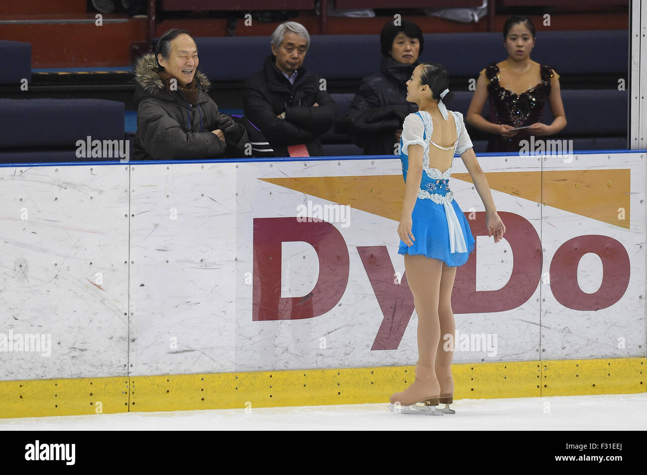 Tokyo, Japan. 27th Sep, 2015. (L-R) Yutaka Higuchi (coach), Yuki Nishino Figure Skating : Tokyo ...