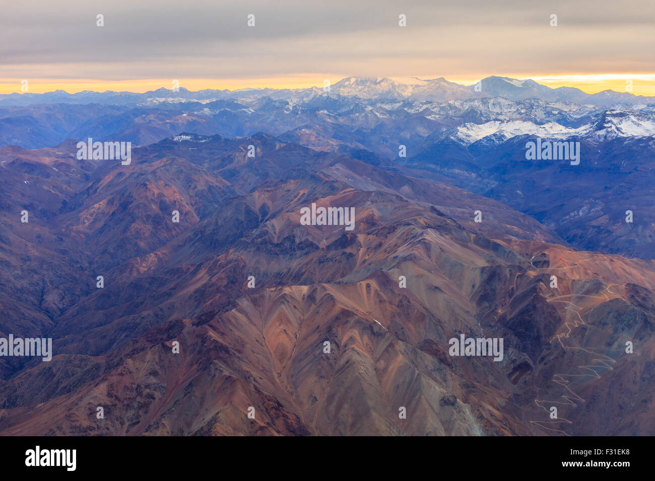Aerial view of the Andes Mountains Stock Photo - Alamy