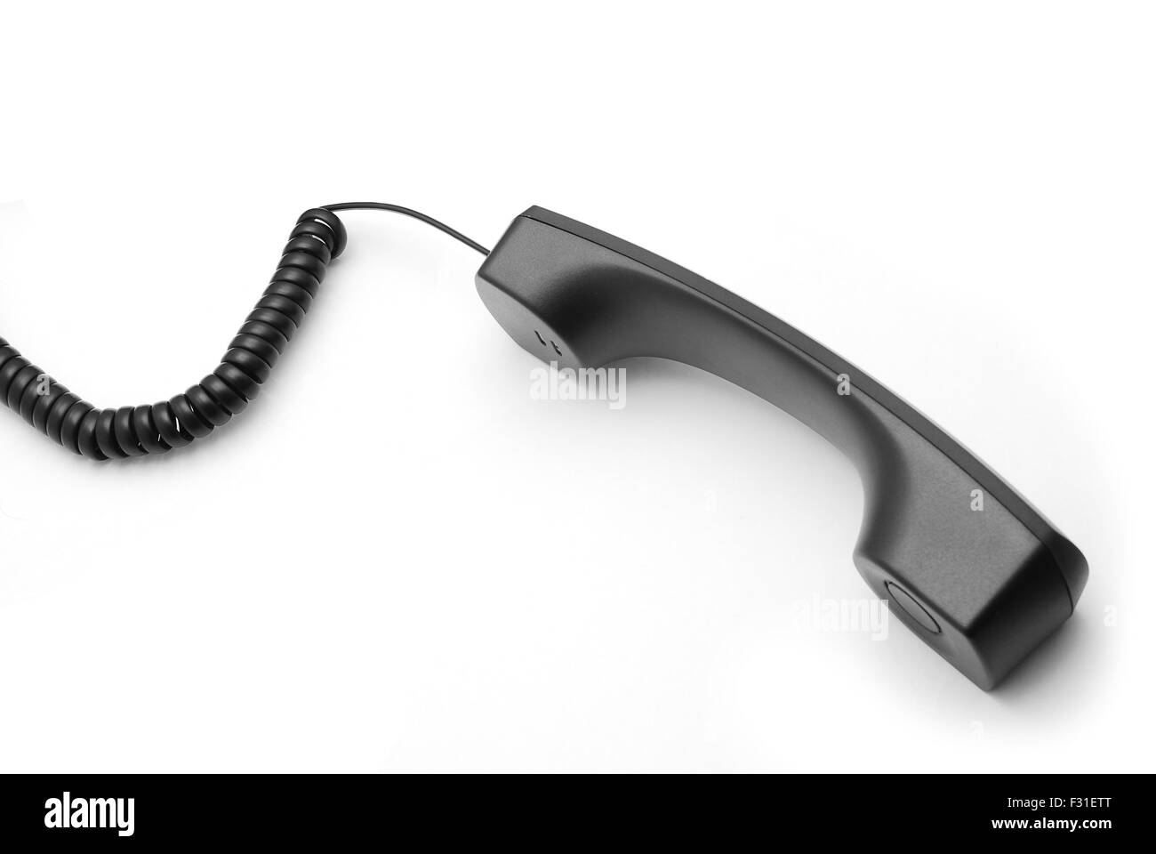 phone receiver on white background Stock Photo - Alamy