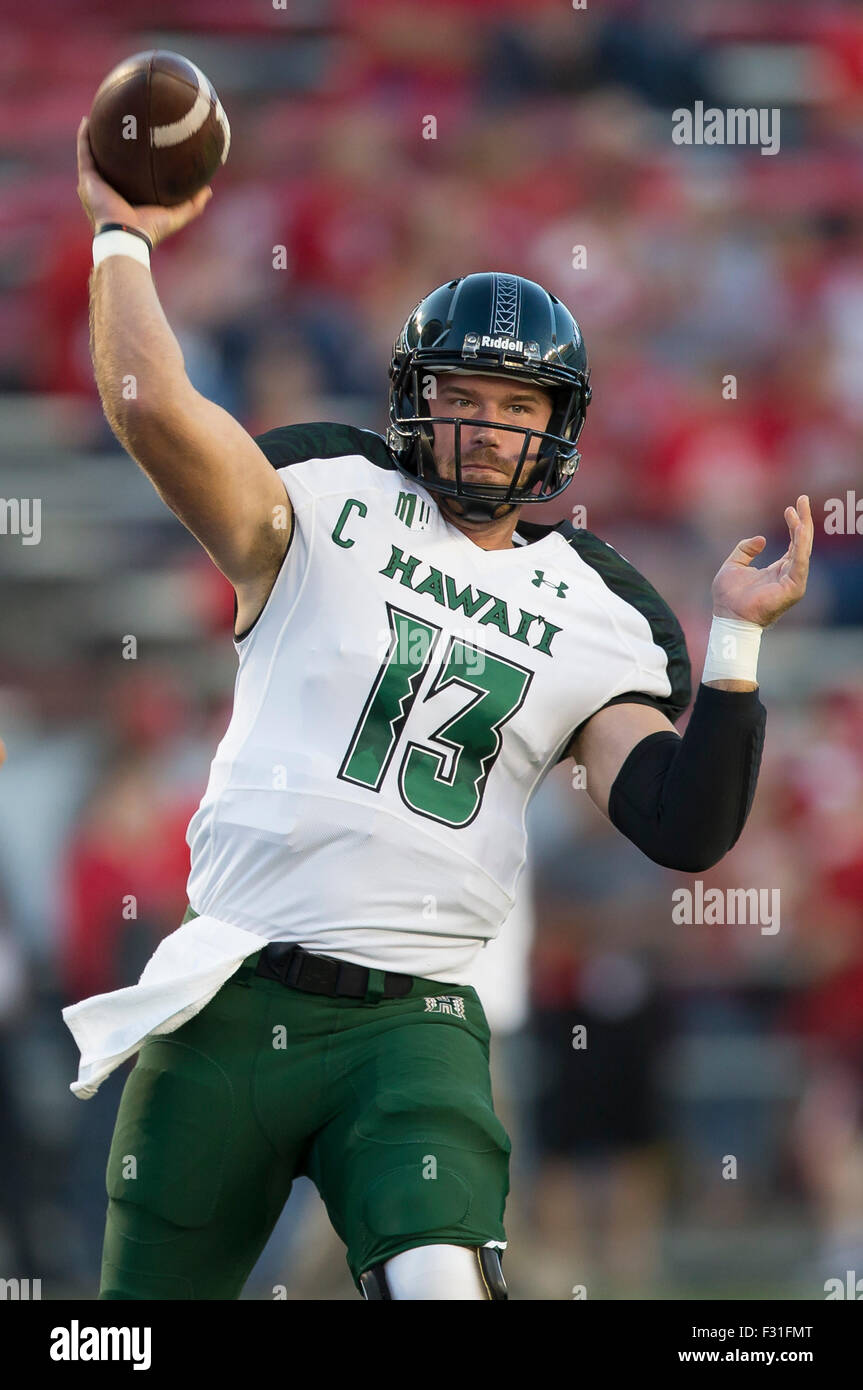 Madison, Wisconsin, USA. 26th September, 2015. Hawaii Warriors ...