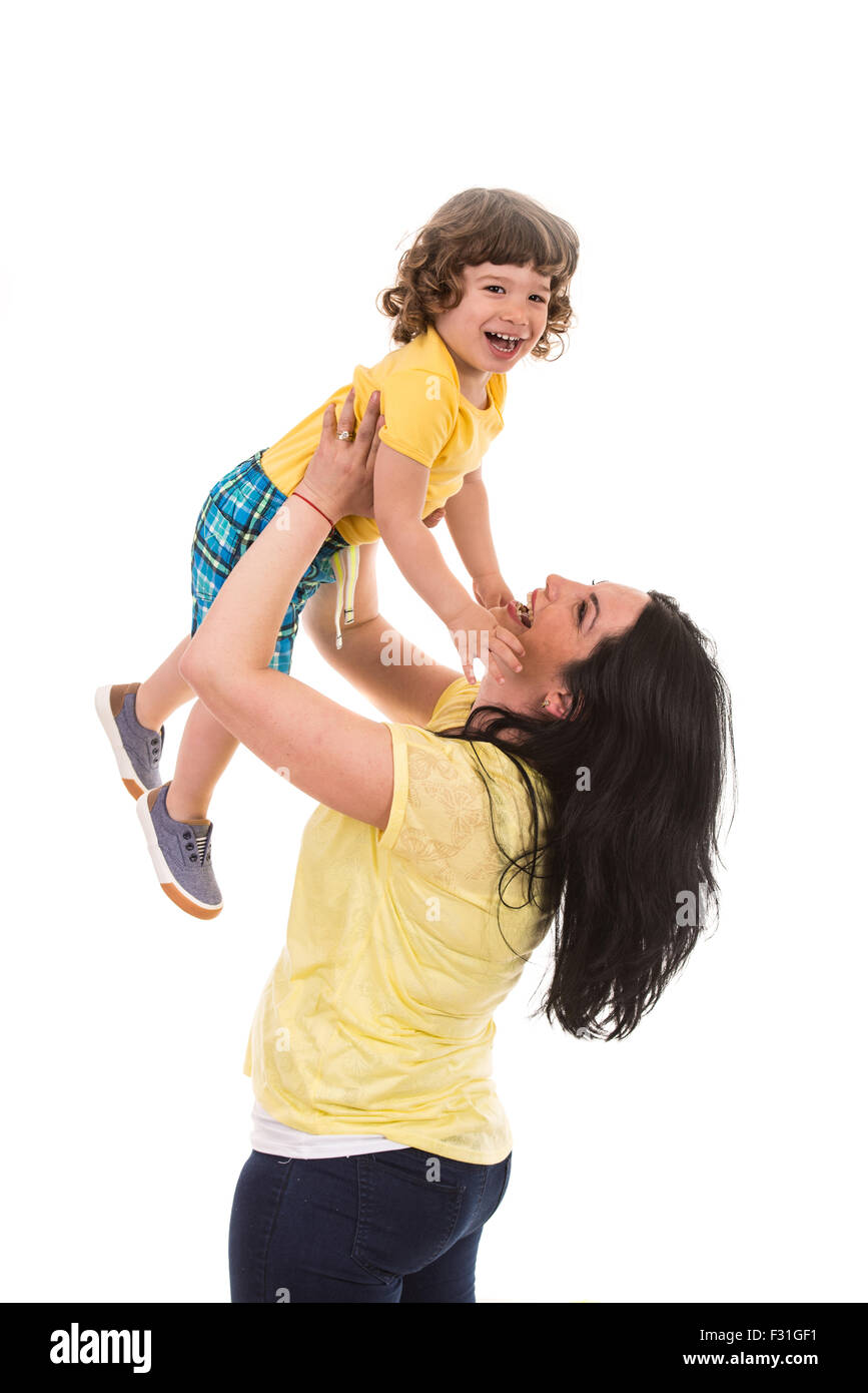 Mother child raising play hi-res stock photography and images - Alamy