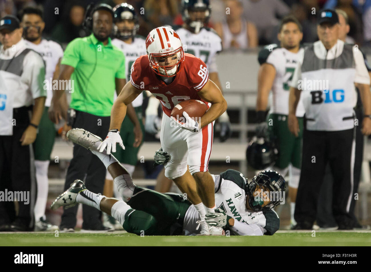 Madison, Wisconsin, USA. 26th September, 2015. Wisconsin Badgers wide ...