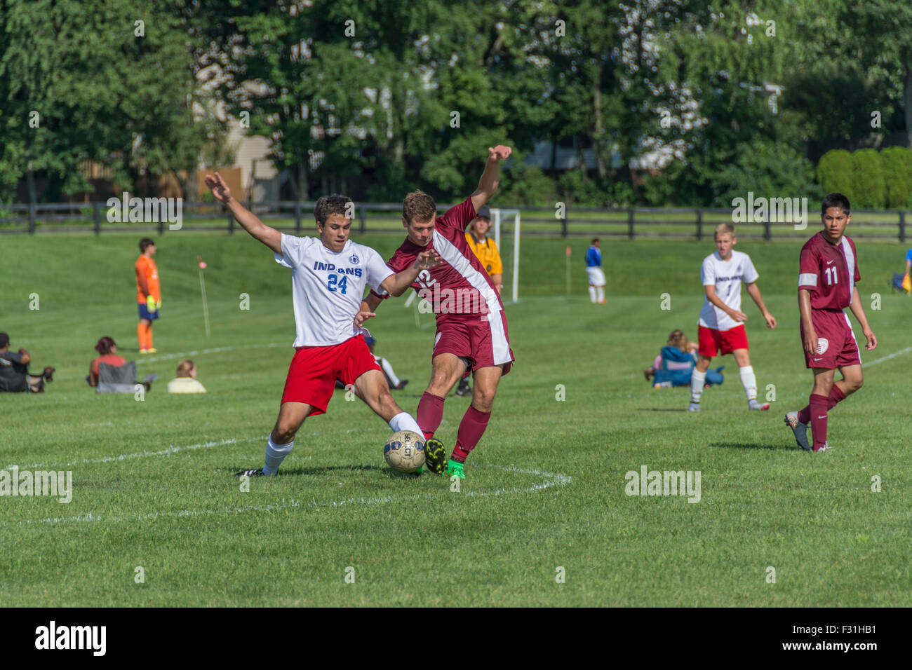 American high school soccer game Stock Photo - Alamy