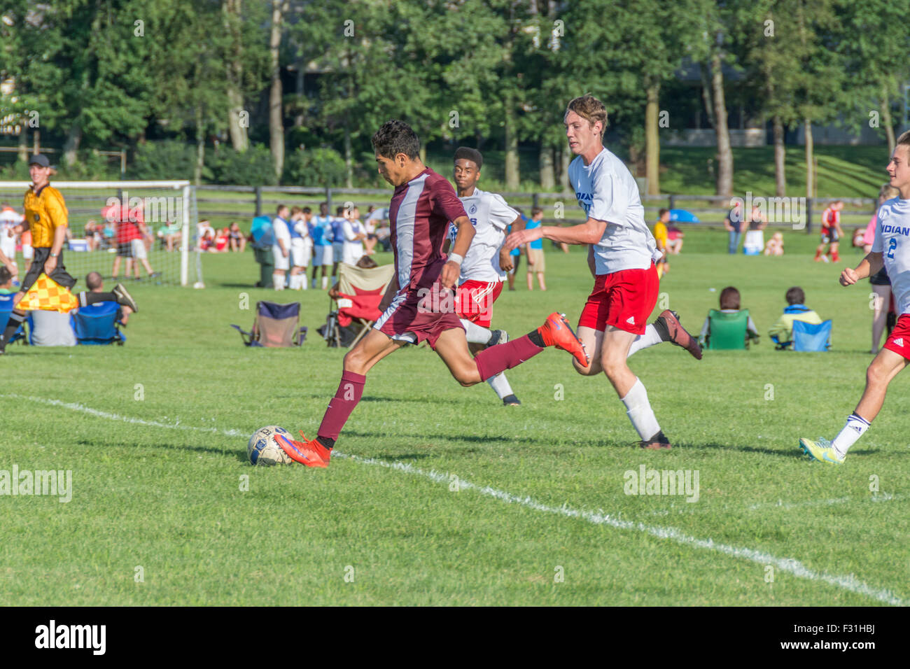 American high school soccer game Stock Photo - Alamy