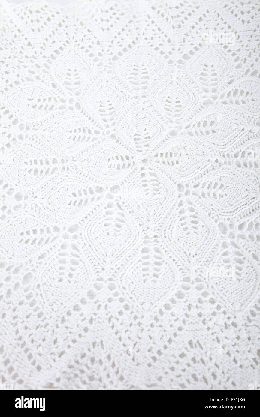 White crochet background Stock Photo - Alamy