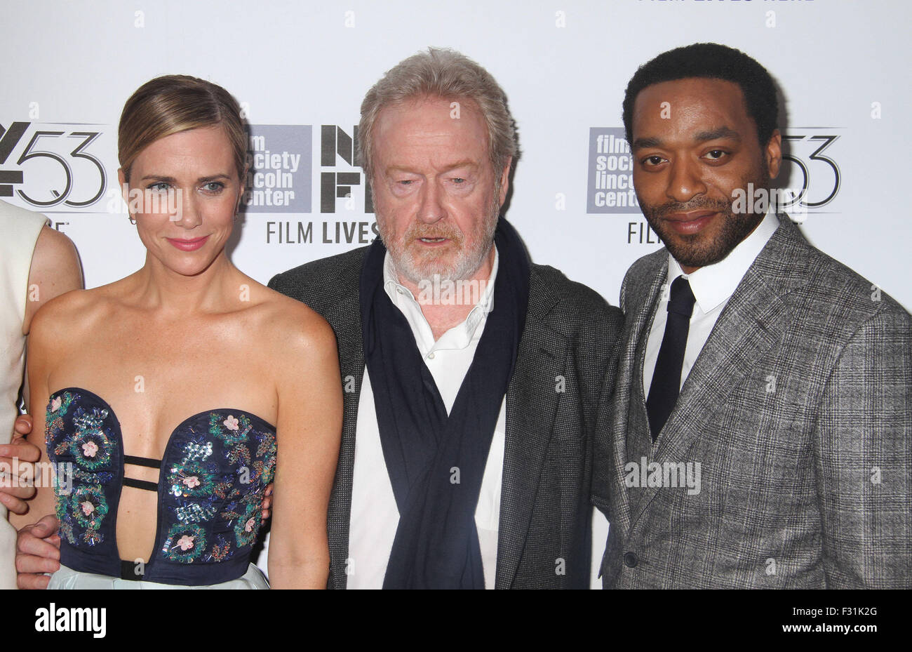 New York, USA. 27th Sep, 2015. Actress KRISTEN WIIG, director RIDLEY ...