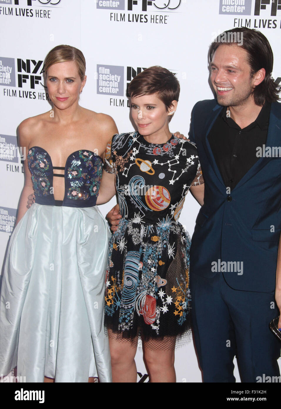 New York, USA. 27th Sep, 2015. Actresses KRISTEN WIIG, KATE MARA and ...