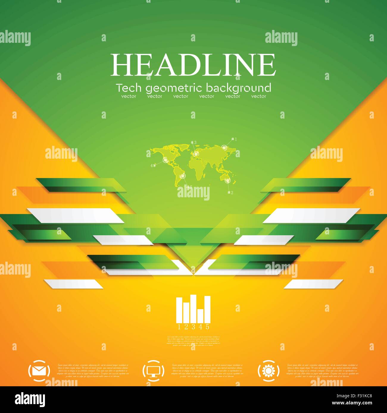 Abstract colorful geometric corporate design. Vector tech background ...