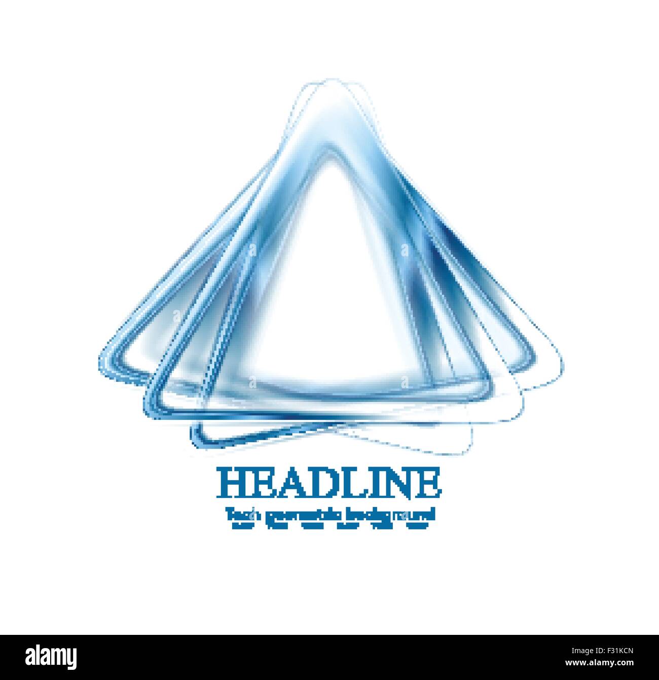 Abstract blue triangles shapes corporate logo. Vector design background ...