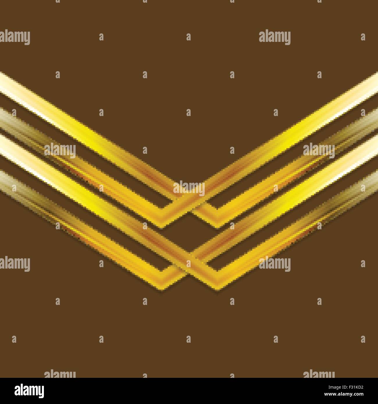 Bright golden arrow shapes background. Vector design Stock Vector Image ...