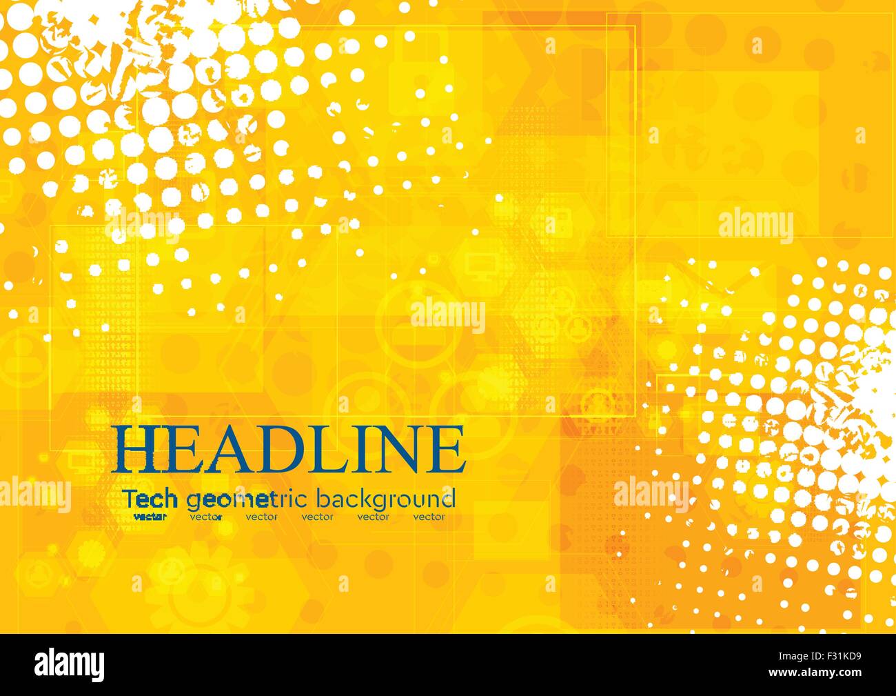 Bright orange grunge tech background. Vector design Stock Vector Image ...