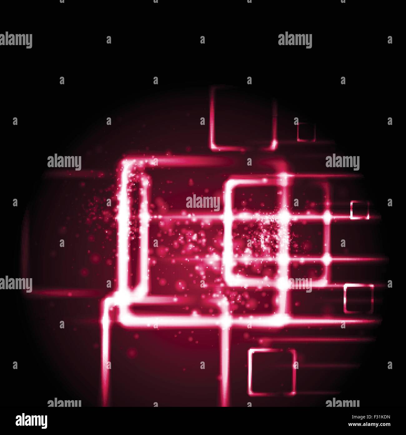 Crimson red sparkling tech background. Vector glow geometric design ...