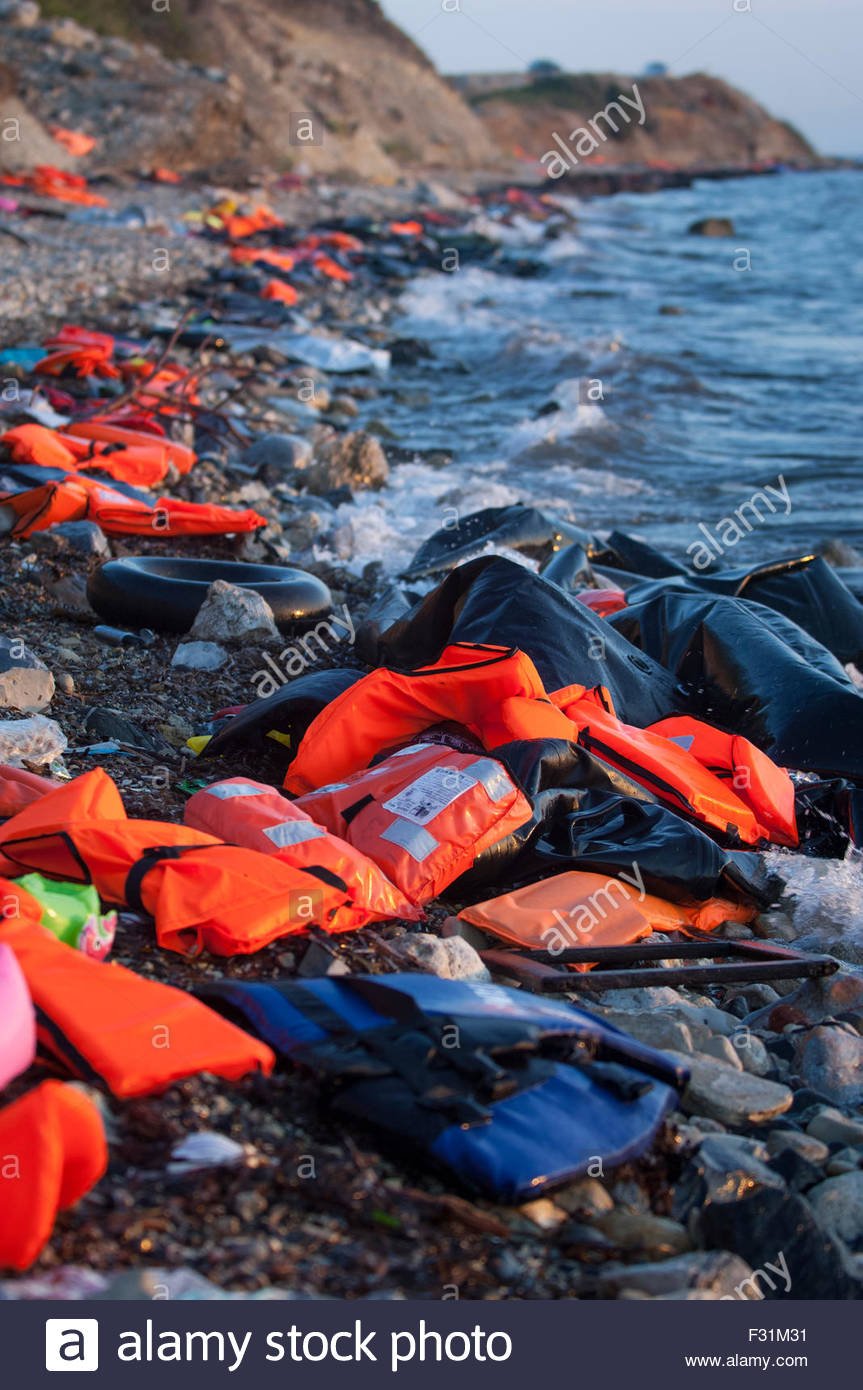 Refugee Life Jackets High Resolution Stock Photography and Images - Alamy